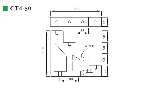 DOWE CT4 50 Low Voltage electric CT Series Fuse Switches Busbar ...